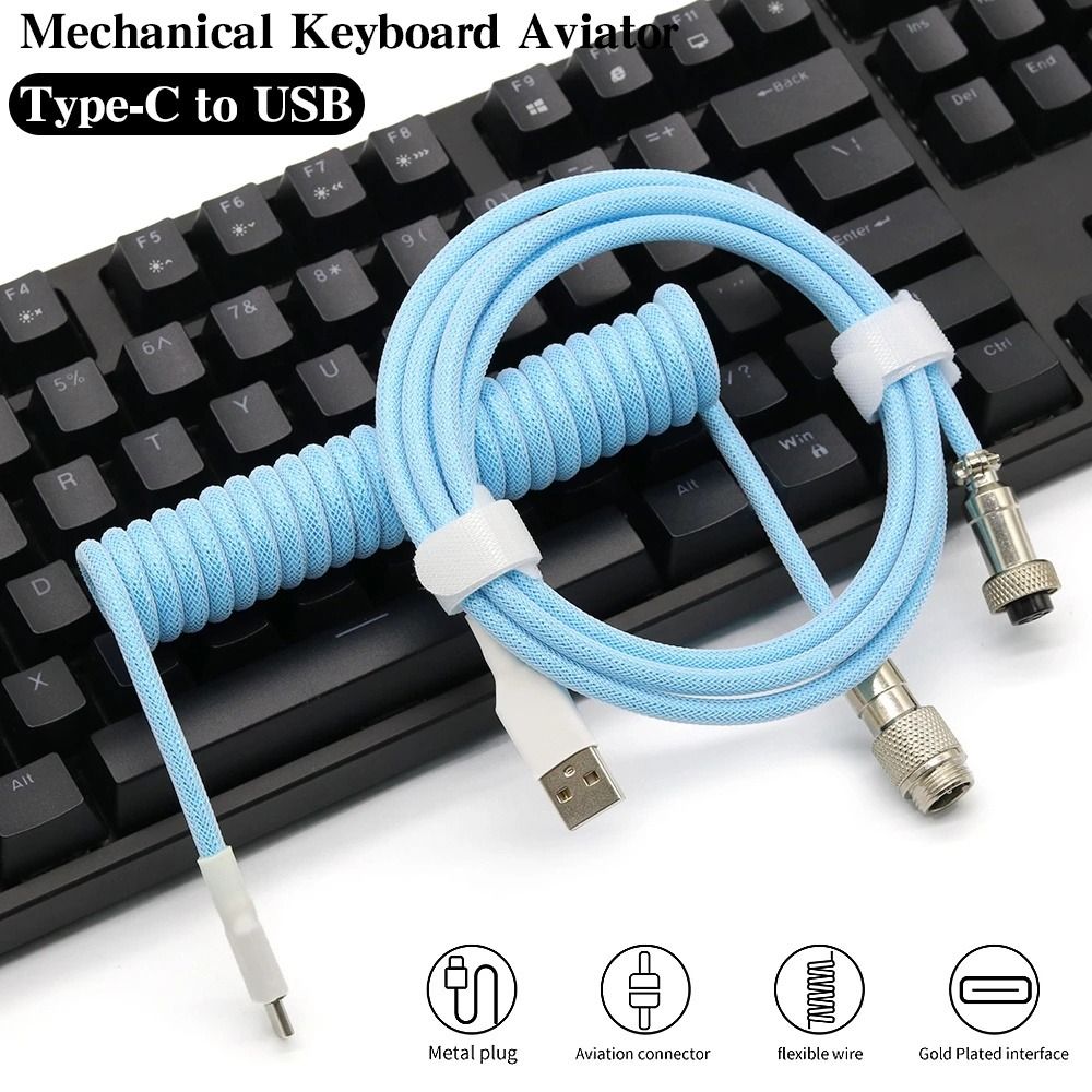 Desktop 5 Cores Port Braided Thread Gaming Keyboard Keyboard Coiled ...