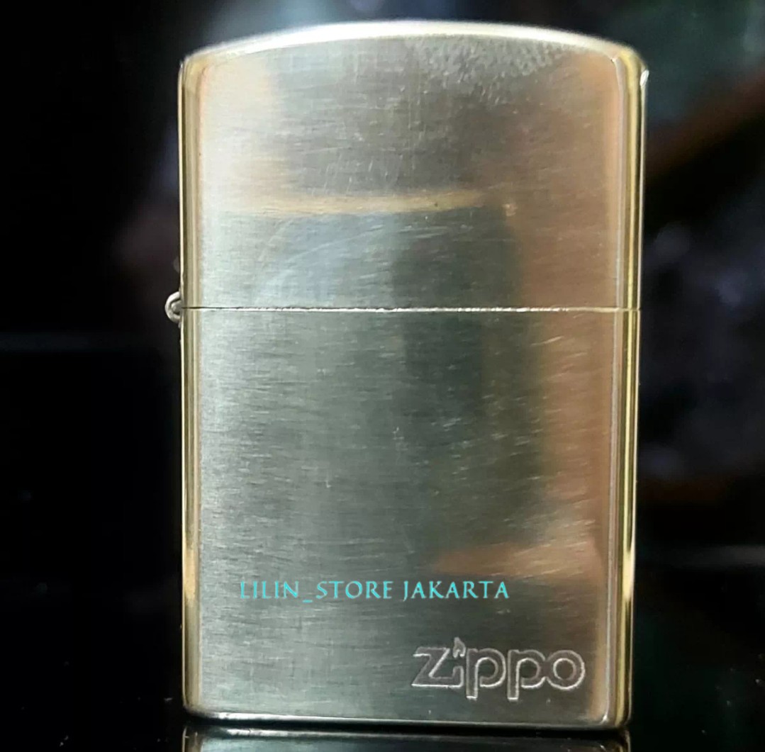 korek api Zippo clasic warna gold polos suara 2x dantingan dilengkapi ...