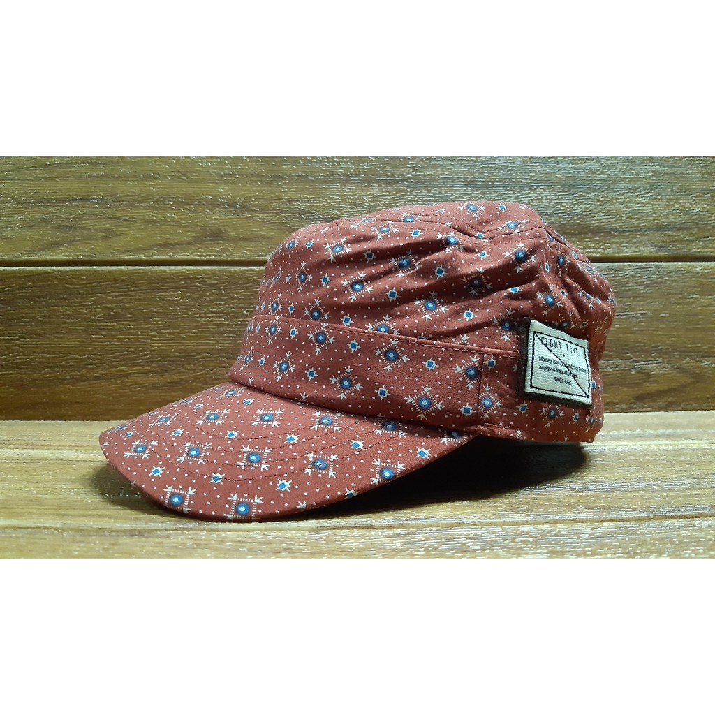 Geometric Pattern Cadet Army Cap Basic Everyday Military Style Hat ...