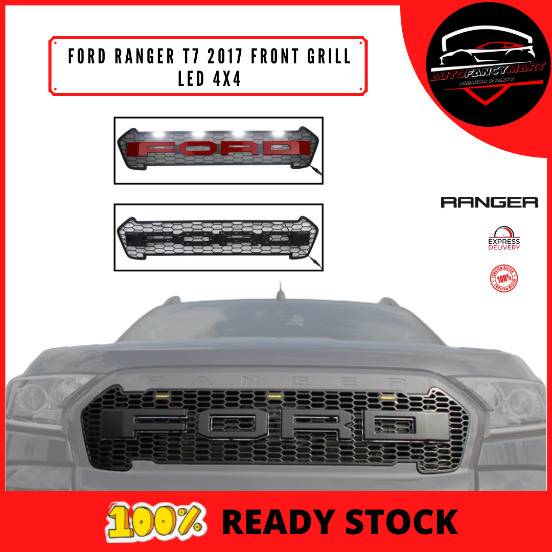 Ford Ranger T7 2017 FRONT GRILL LED HIGH QUALITY 4X4 | Lazada