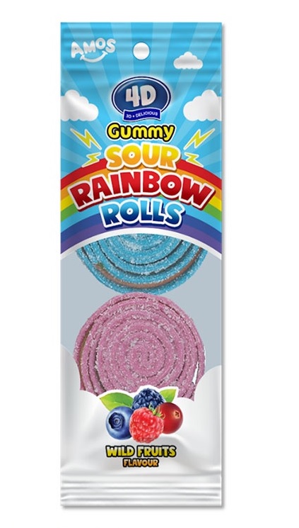 4D Gummy Sour Rolls 90g | Lazada PH