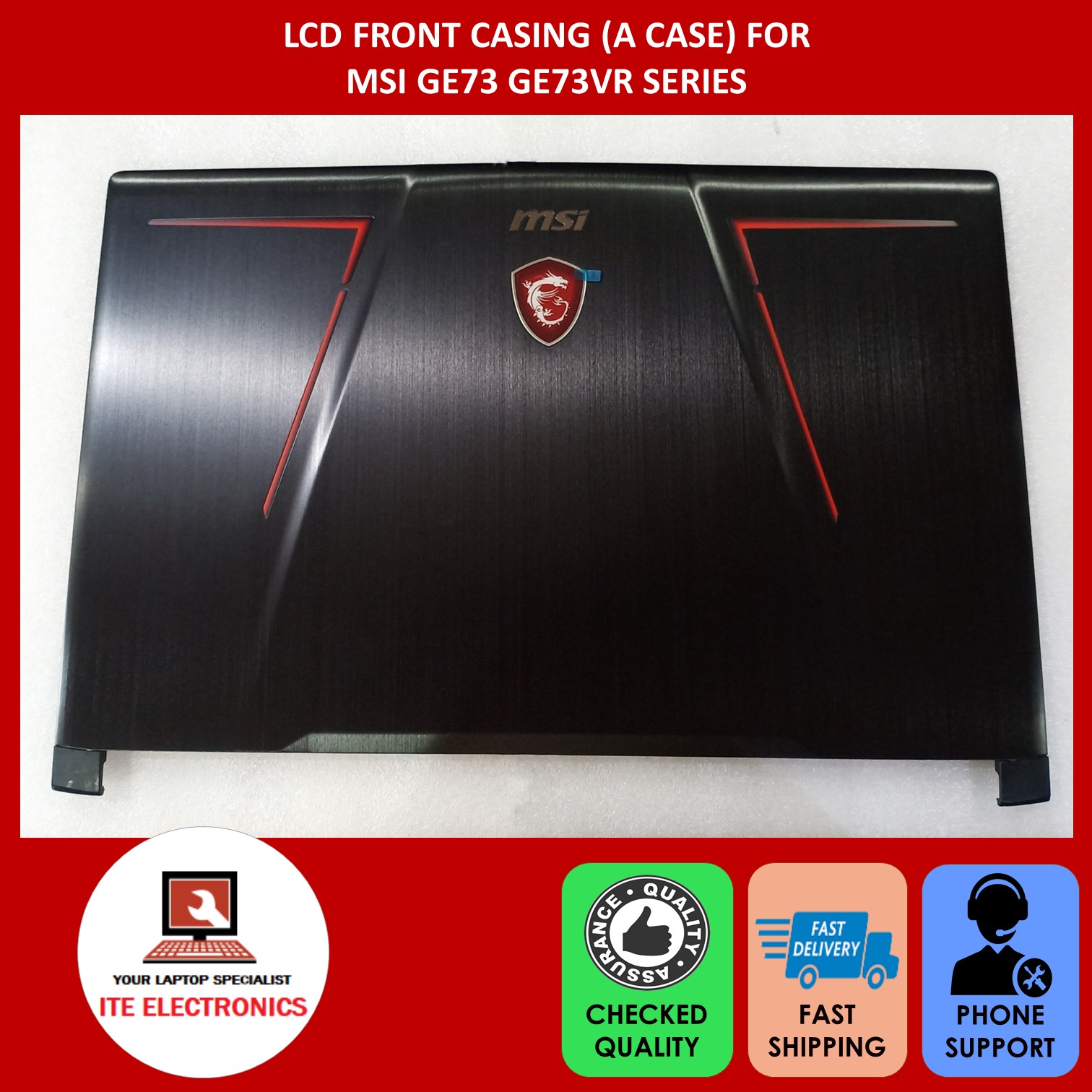 MSI GE73 GE73VR MS-17C7 MS-17C5 MS-17C1 SERIES FRONT CASING A/PALMREST ...