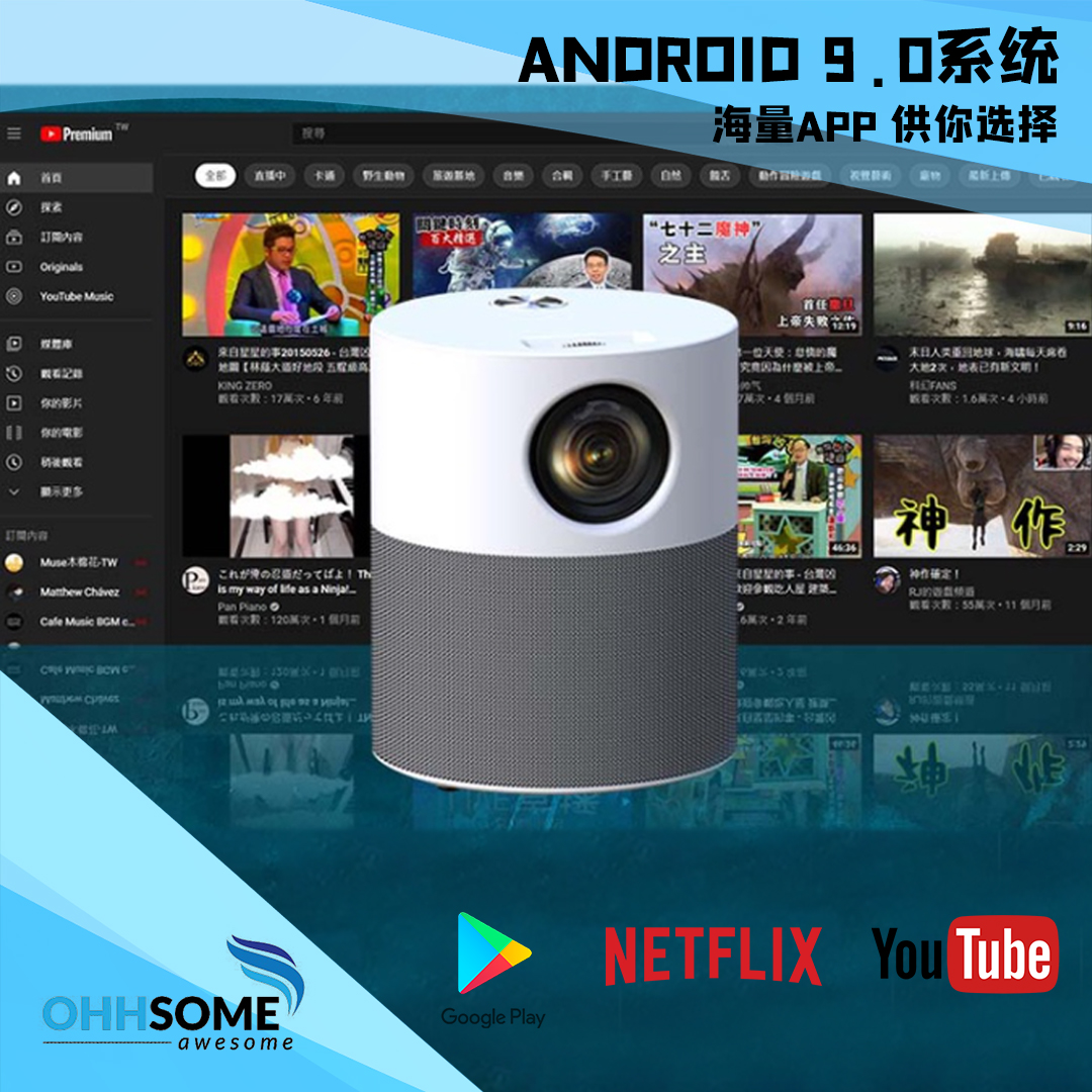 CM450 4500 Lumens 1080P Smart Projector 便携款 | Lazada