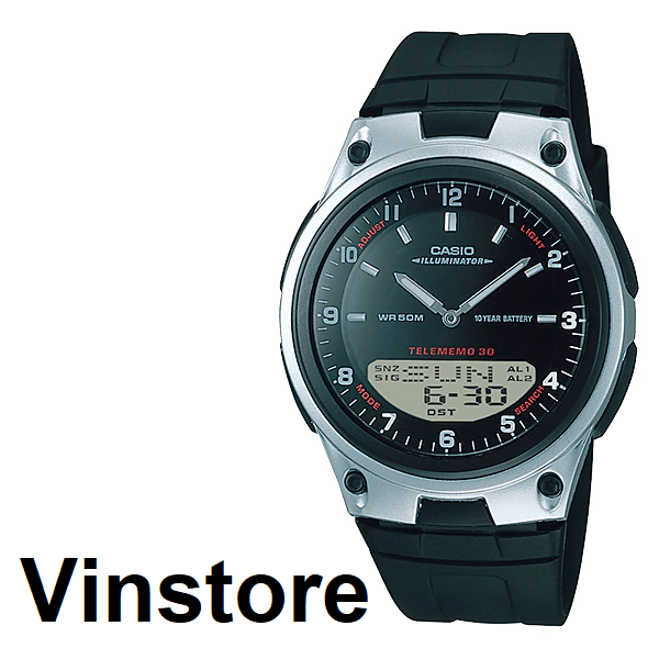 [Vinstore] Casio AW-80 Illuminator Dual Time Telememo Resin Strap Men ...