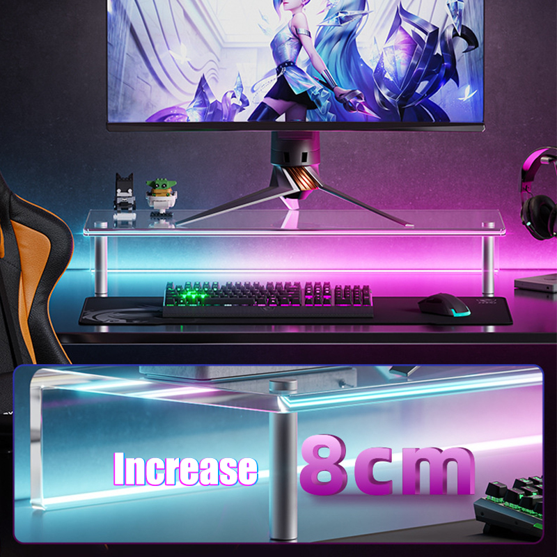Acrylic Laptop Stand Desktop Computer Screen Monitor Desk Bracket ...