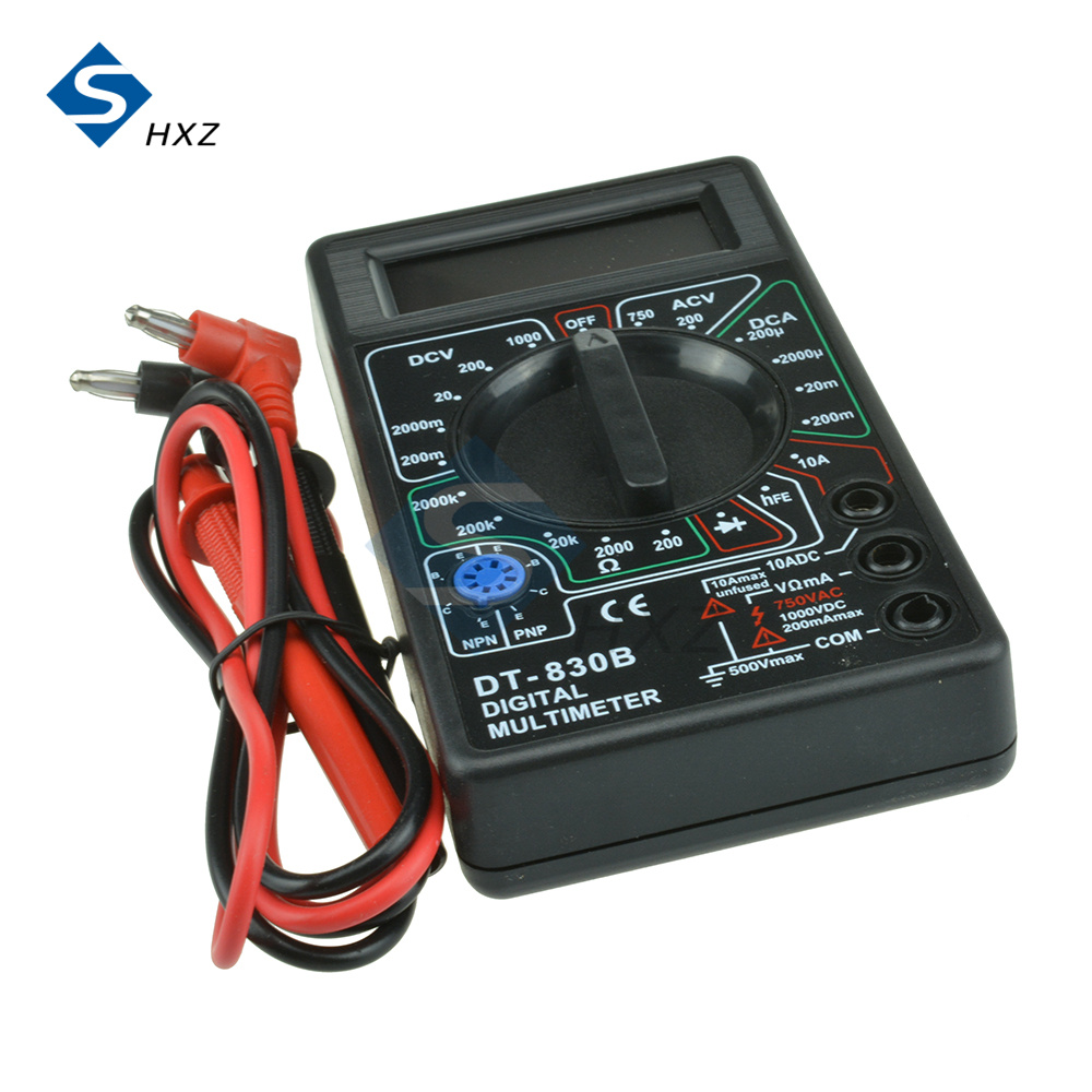 1set Dt830b Lcd Digital Mini Multimeter Ac/dc 750/1000v Probe For ...