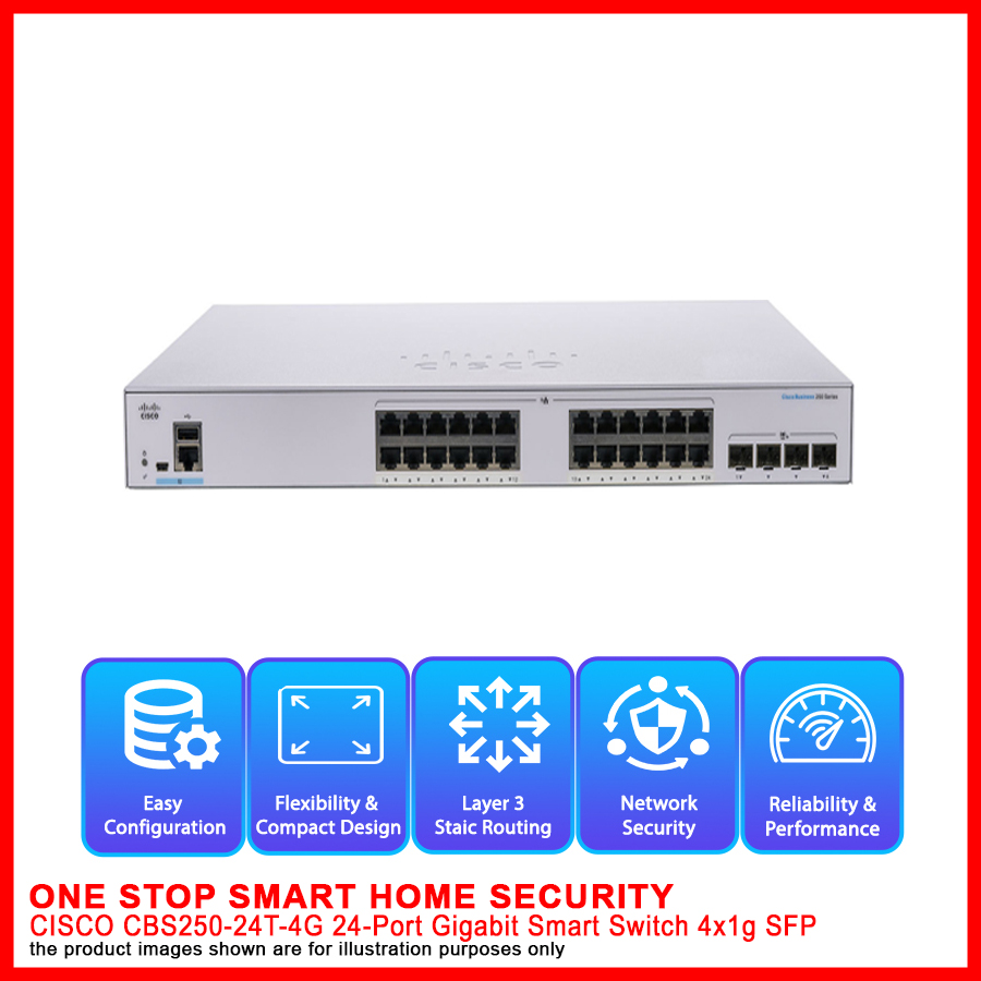 CISCO CBS250-24T-4G 24-Port Gigabit Smart Switch 4x1g SFP | Lazada