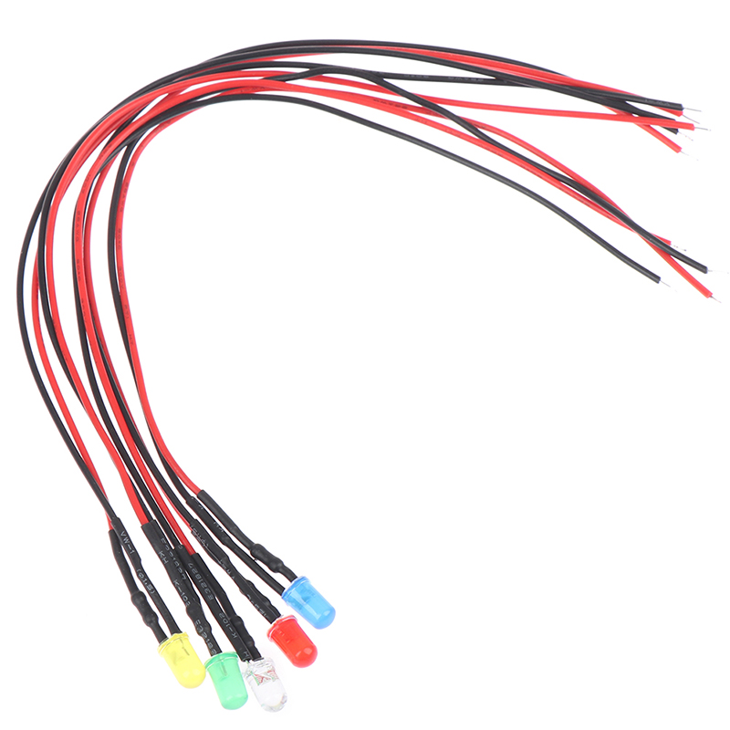 5pcs high brightness 12V 5mm small light bulb LED strip line 20cm ...