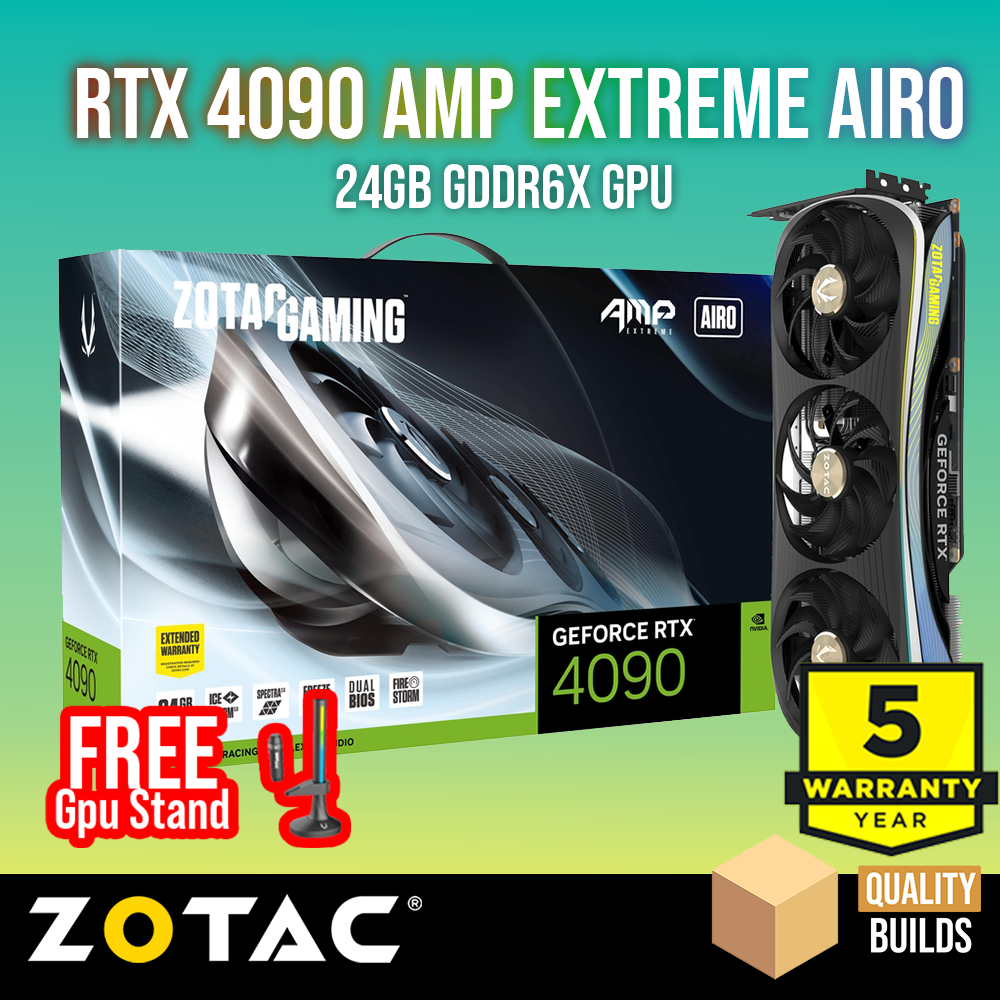 Nvidia Zotac RTX 4090 AMP Extreme AIRO Graphics Card GPU Ada Lovelace ...