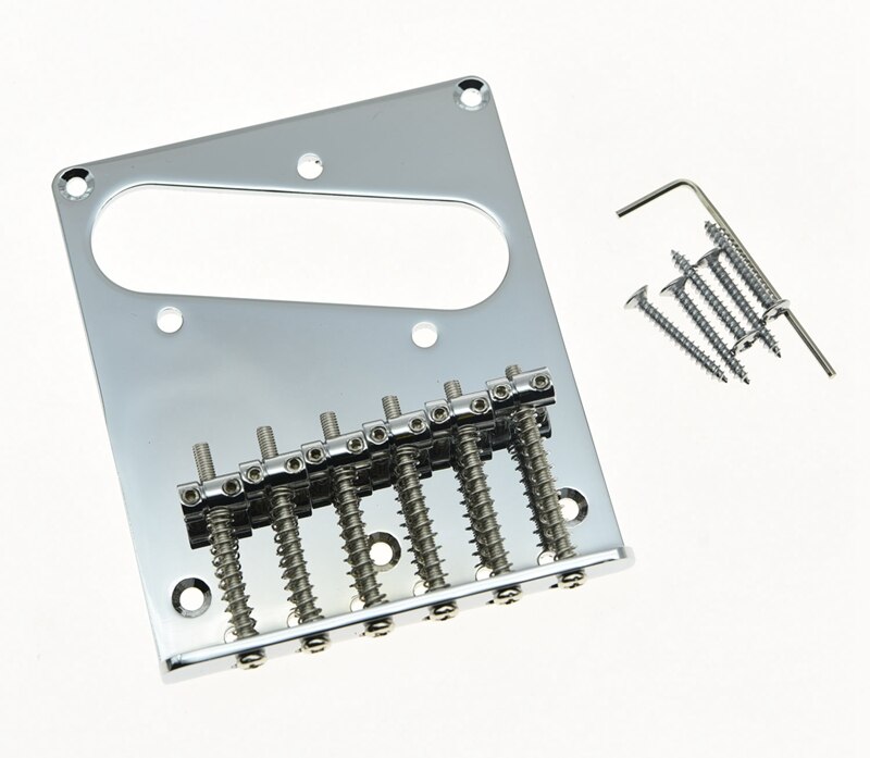 KAISH TL Style Single Coil Guitar Bridge with 6 Barrel Saddles for ...