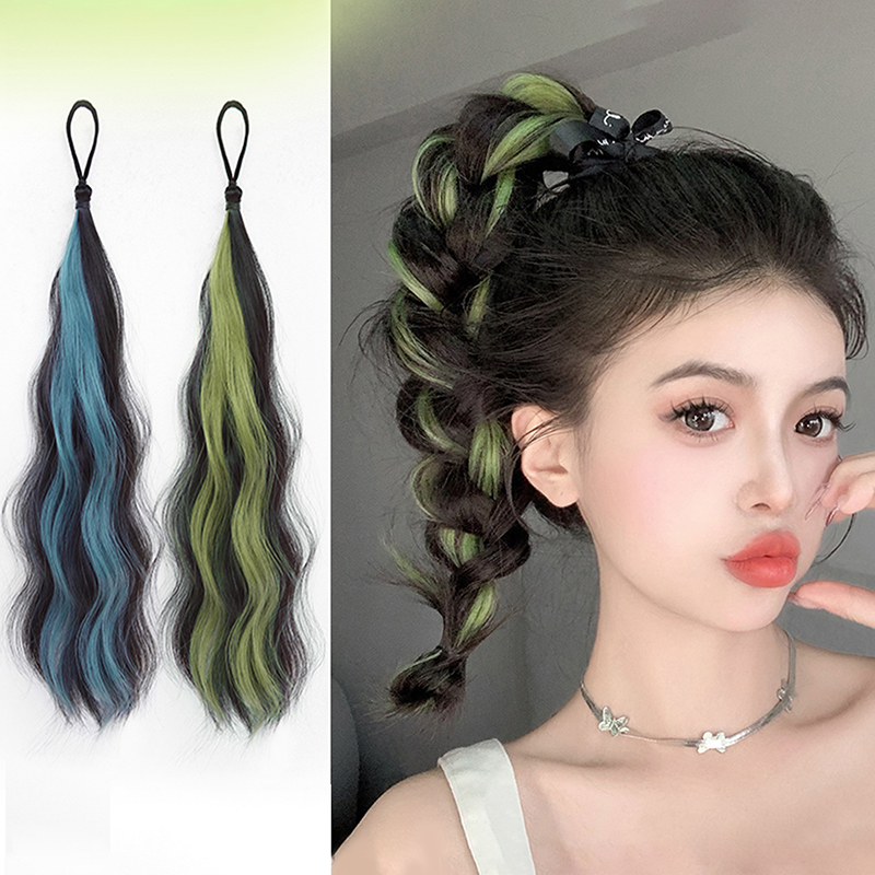 Highlight Synthetic Self-Winding Hair Bundle DIY Hair Bun Ponytail Head ...