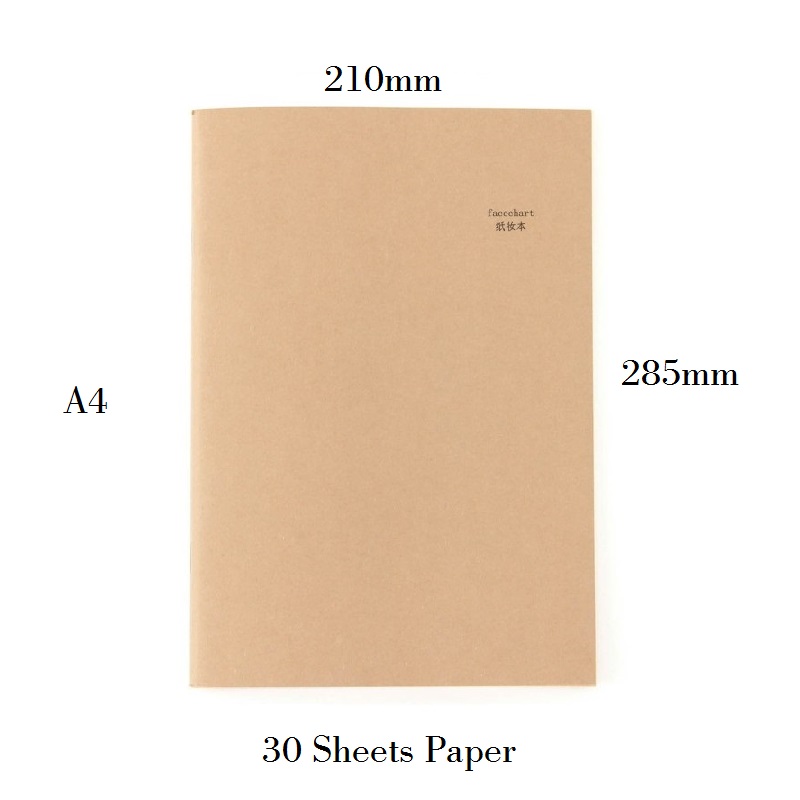 【GlowBound】A4 Facechart Paper Makeup Notebook Professional Makeup ...
