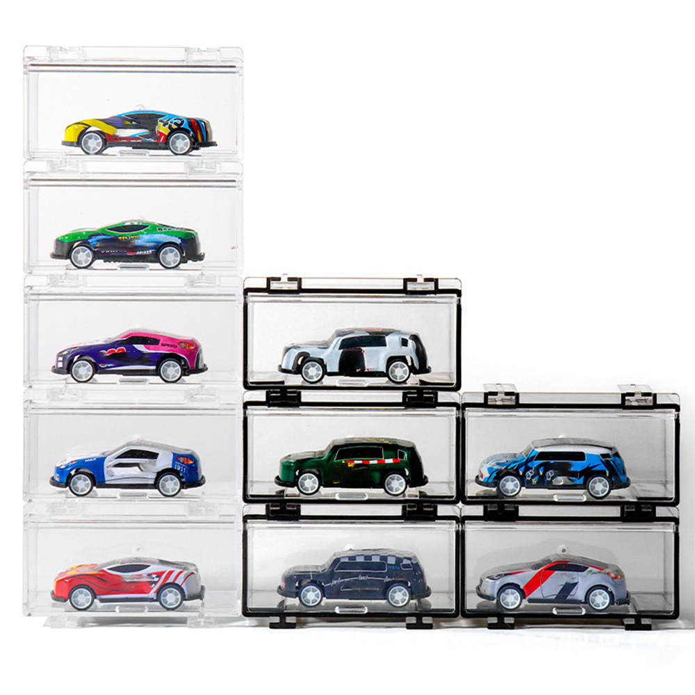 Transparent 1:64 Toy Model Cars Display Box 1 Grids Acrylic Storage Box ...