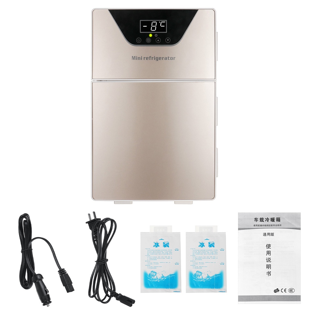 Dual-door Portable Car Refrigerator Temperature Display Freezer Warmer ...