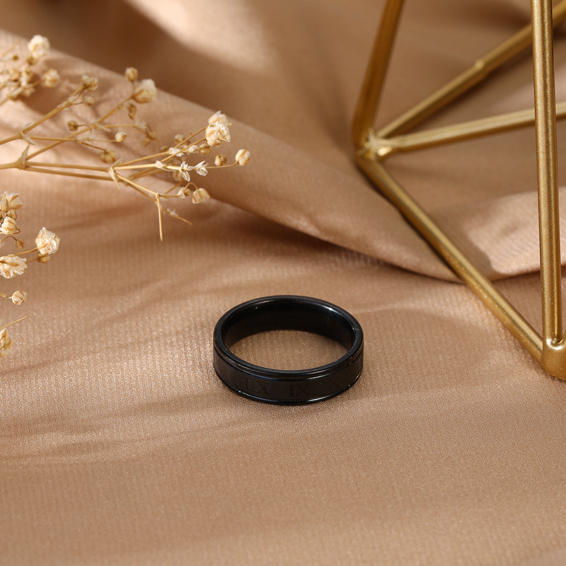【Surprise Price】Wind Joker Couple Ring Stainless Steel Roman Number ...