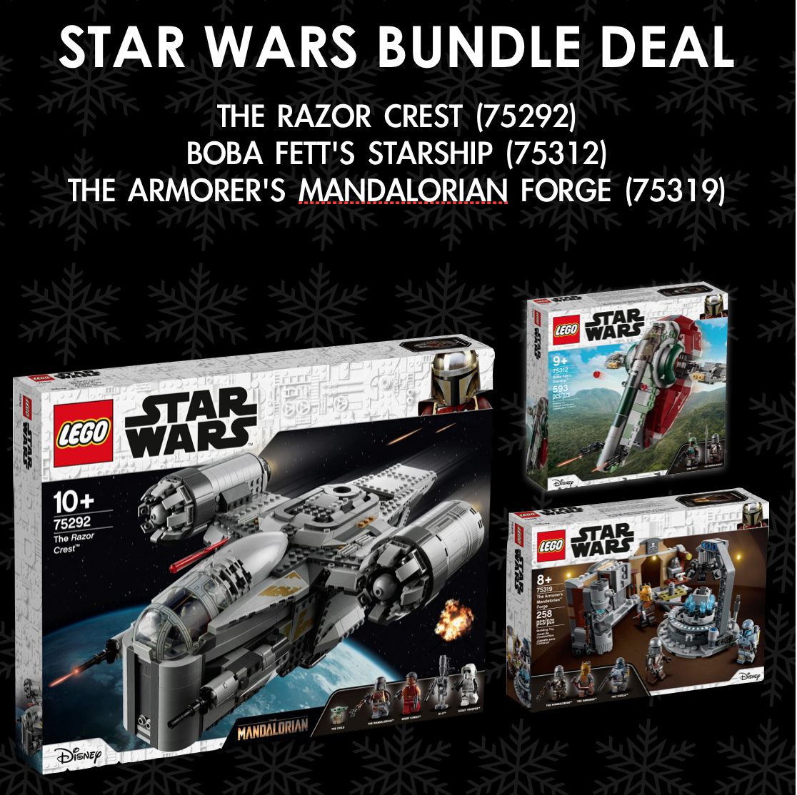 Brand New Lego Star Wars 75292 The Razor Crest & 75312 Boba Fett's ...