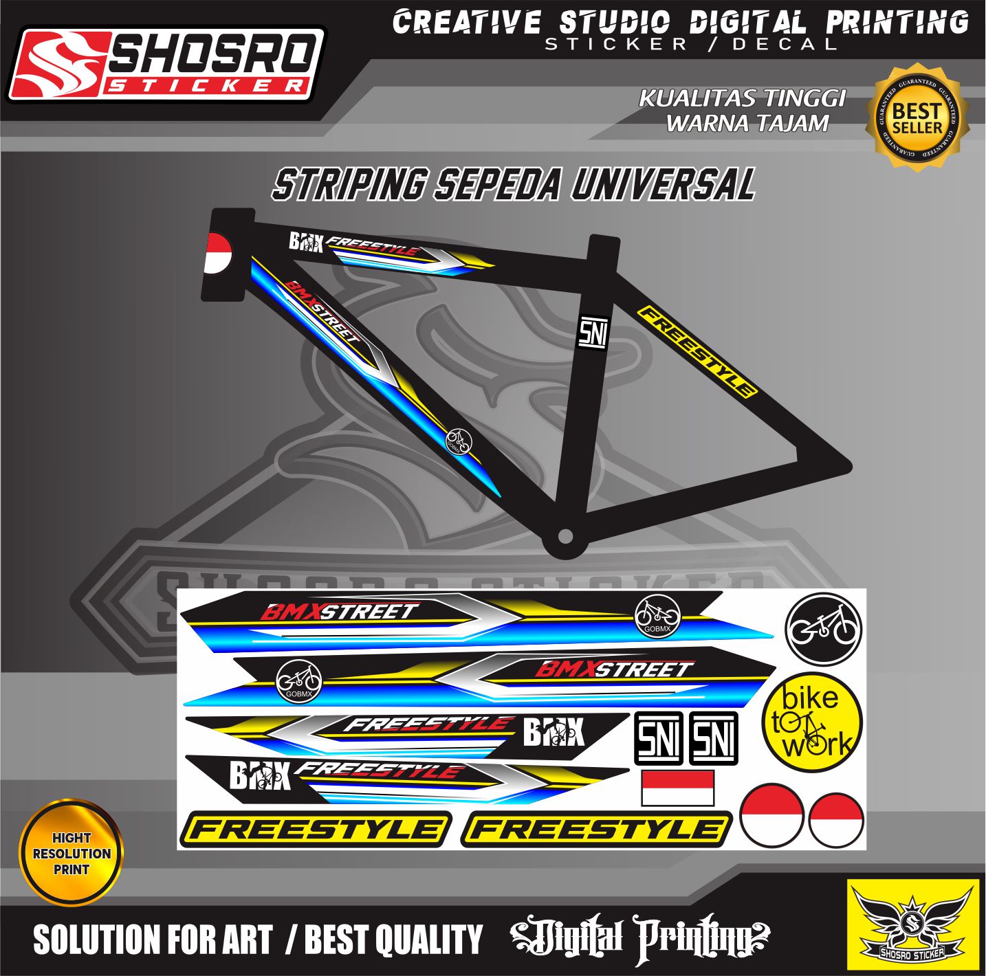 STRIPING VARIASI BUAT JENIS SEPEDA MTB / SEPEDA BMX / STIKER UNIVERSAL ...