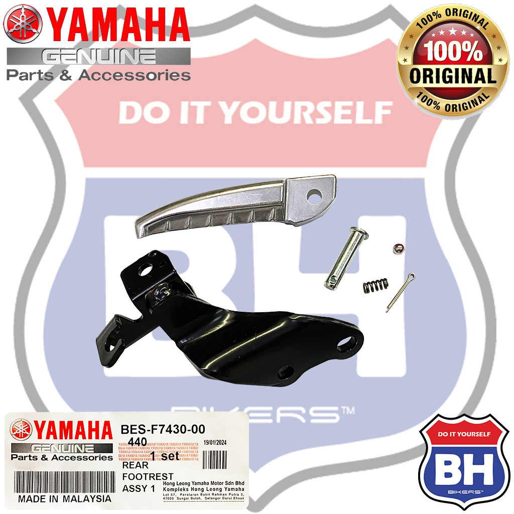 YAMAHA EGO GEAR AVANTIZ SOLARIZ REAR FOOTREST WITH BRACKET ASSY PEMIJAK ...