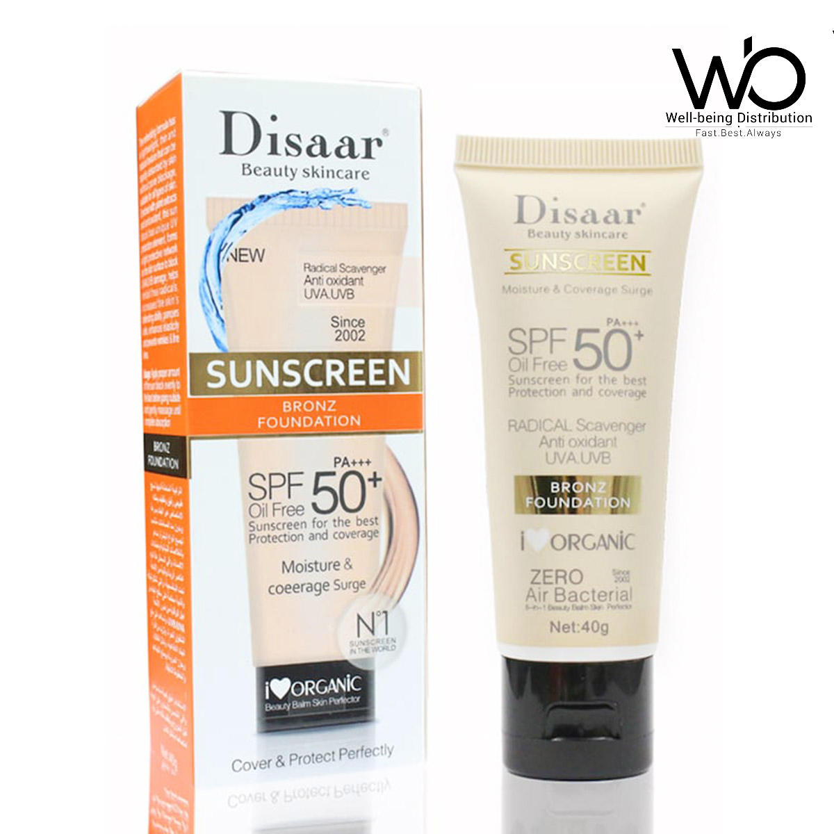 Disaar Beauty Skincare Oil Free SPF PA+++ 50+ Sunscreen Instant ...