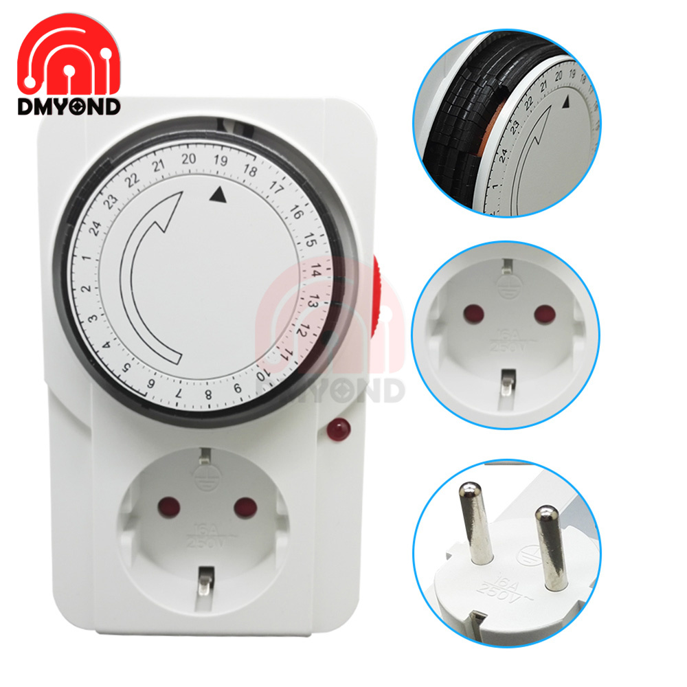 24 Hour Cyclic Timer Switch Kitchen Timer Outlet Loop Universal Timing ...