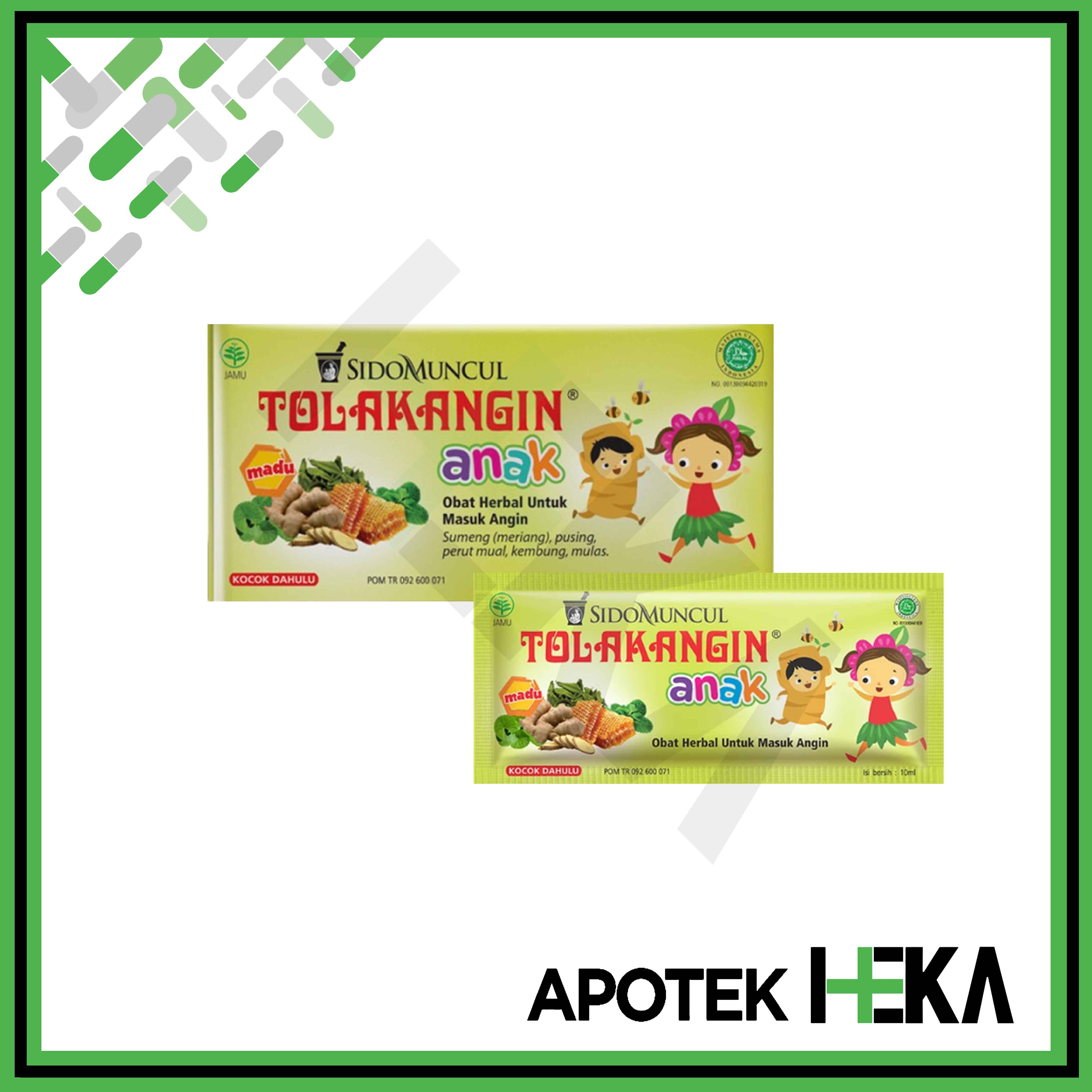 Tolak Angin Cair Anak 10 ml Box isi 12 Sachet - Masuk Angin Anak ...