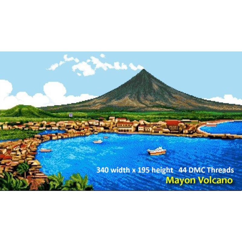 Mayon Volcano -Views Design -Cross Stitch Pattern only | Lazada PH
