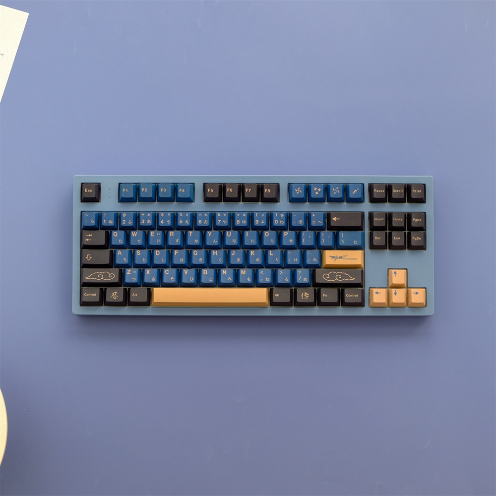 【Keycap Only】GMK Blue Samurai Keycap 129 Keys Cherry Profile PBT Five ...