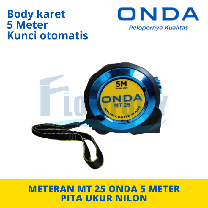 METERAN 5 METER ONDA MT 25 PENGUKUR ALAT UKUR PANJANG MEASURING TAPE ...