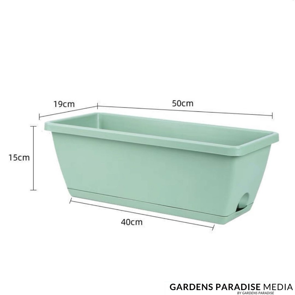Resin Balcony Rectangular Pot By Gardens Paradise P15 | Lazada Singapore