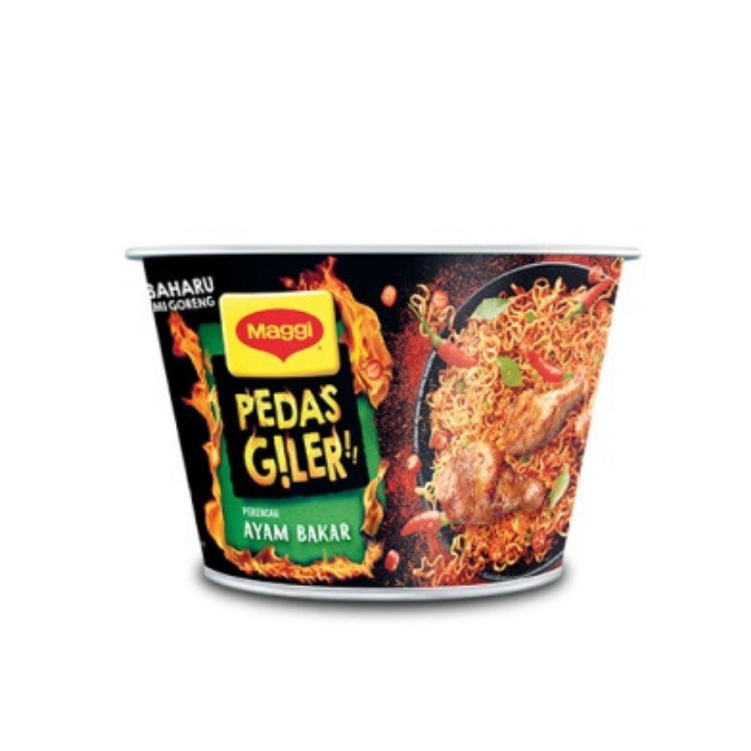 MAGGI Instant Noodle Bowl Pedas Giler Tom Yummz / Ayam Bakar / Seafood Berapi | NE Grocer | Lazada