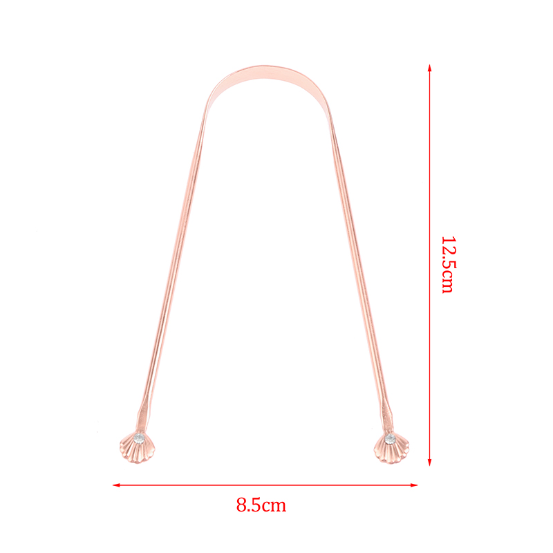 Copper Tongue Scraper U Type Cleaner Scraper Dental Oral Care Hygiene ...