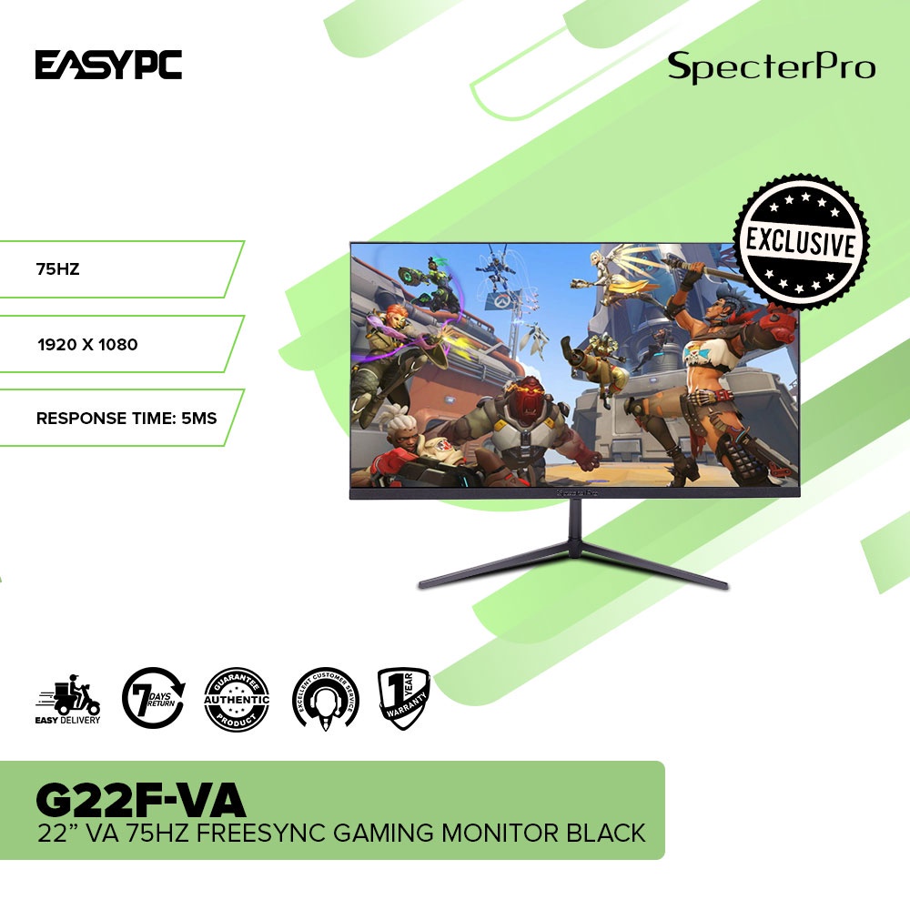 EasyPC | SpecterPro G22F-VA/G22F2-VA 22 inch Gaming Monitor| VA 100hz ...