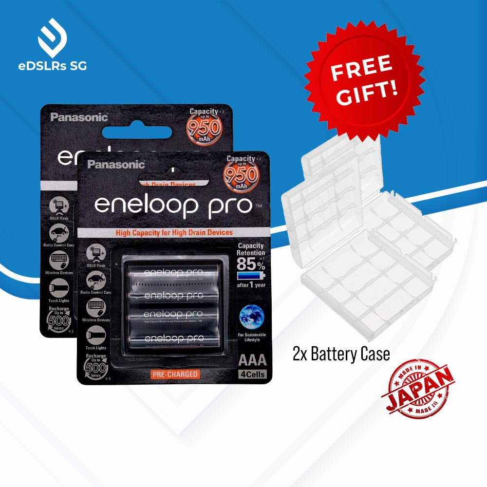 [Free Battery Case] PANASONIC ENELOOP PRO AAA Rechargeable eDSLRs Ni-Mh ...