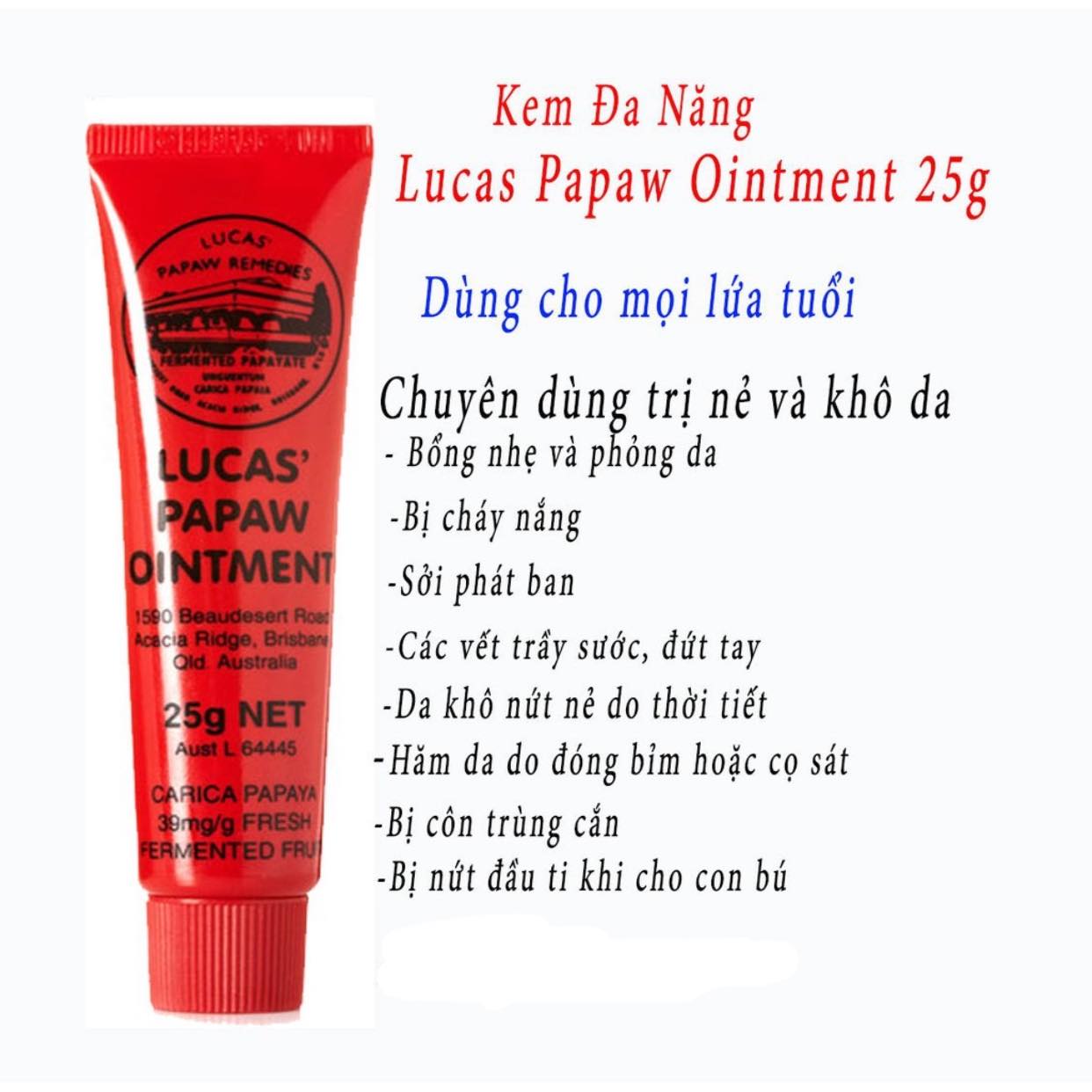 Kem đu đủ Lucas’ Papaw Ointment 25g ( Hàng chuẩn Úc) | Lazada.vn