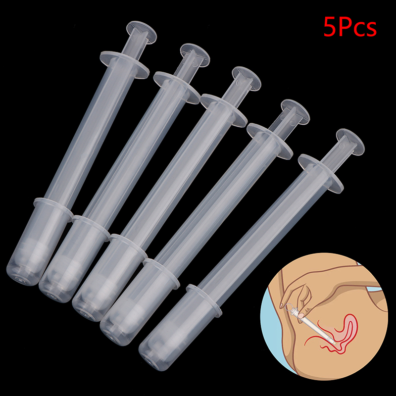 5Pcs Vaginal Applicator Lubricant Injector Syringe Lube Health Care ...