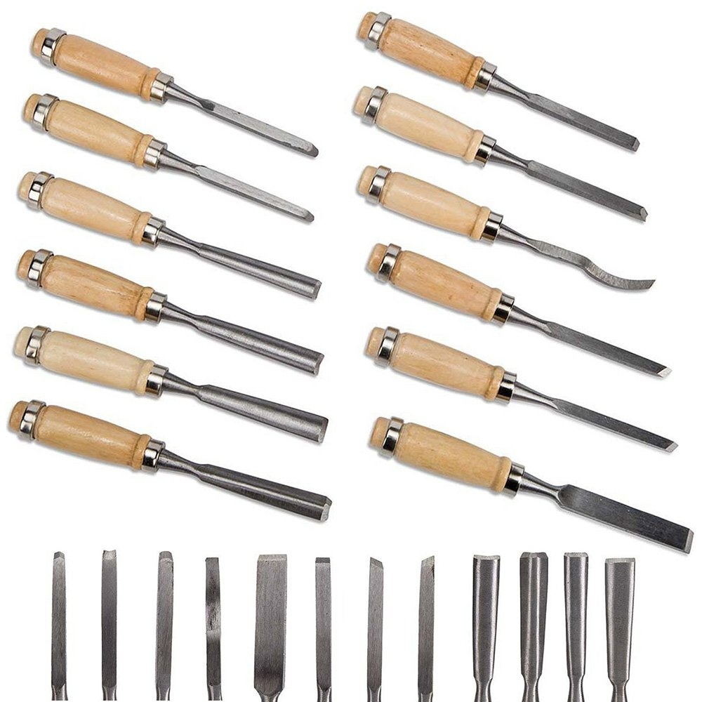 【Exclusive Discount】12 Pcs/bag Carving Chisel Sharp Woodworking Tools ...