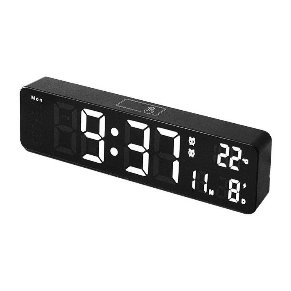 Plug-in Temperature Display LED Digital Alarm Clock Date Display Week ...
