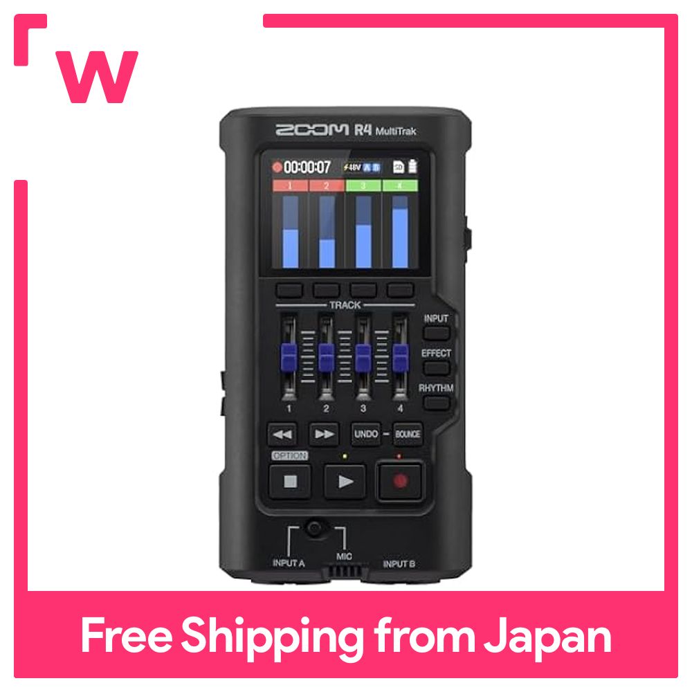 ZOOM Zoom 4-Track Portable Multitrack Recorder with 32-bit Float Audio ...