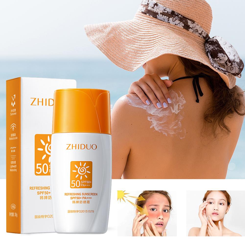 Sunscreen For Face SPF 50 Isolation Lotion Cream Protector Solar Sun Protection Cream Solar ...