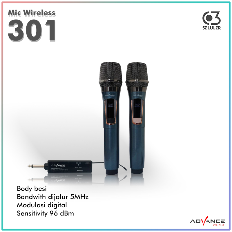 Mic Advance MIC301 Wireless Garans Resmi | Lazada Indonesia