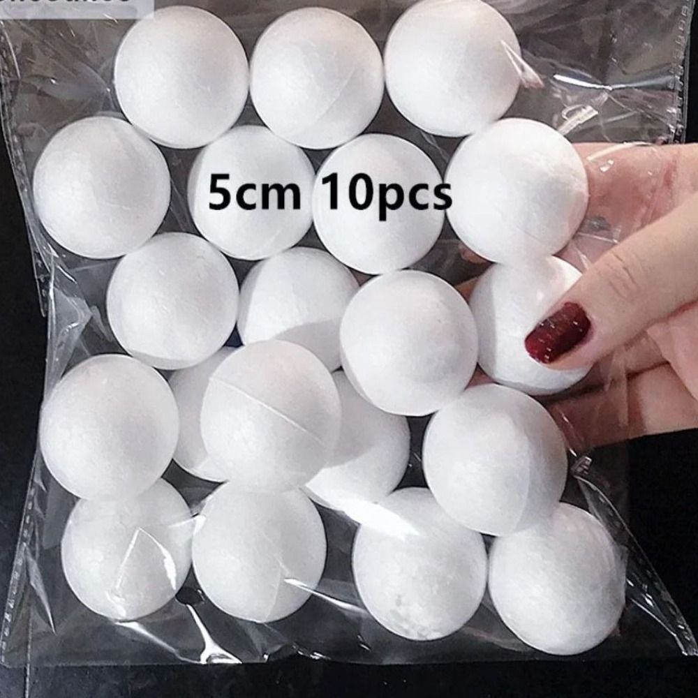Home Decoration Mini Foam Balls Polystyrene Round Christmas Balls White ...