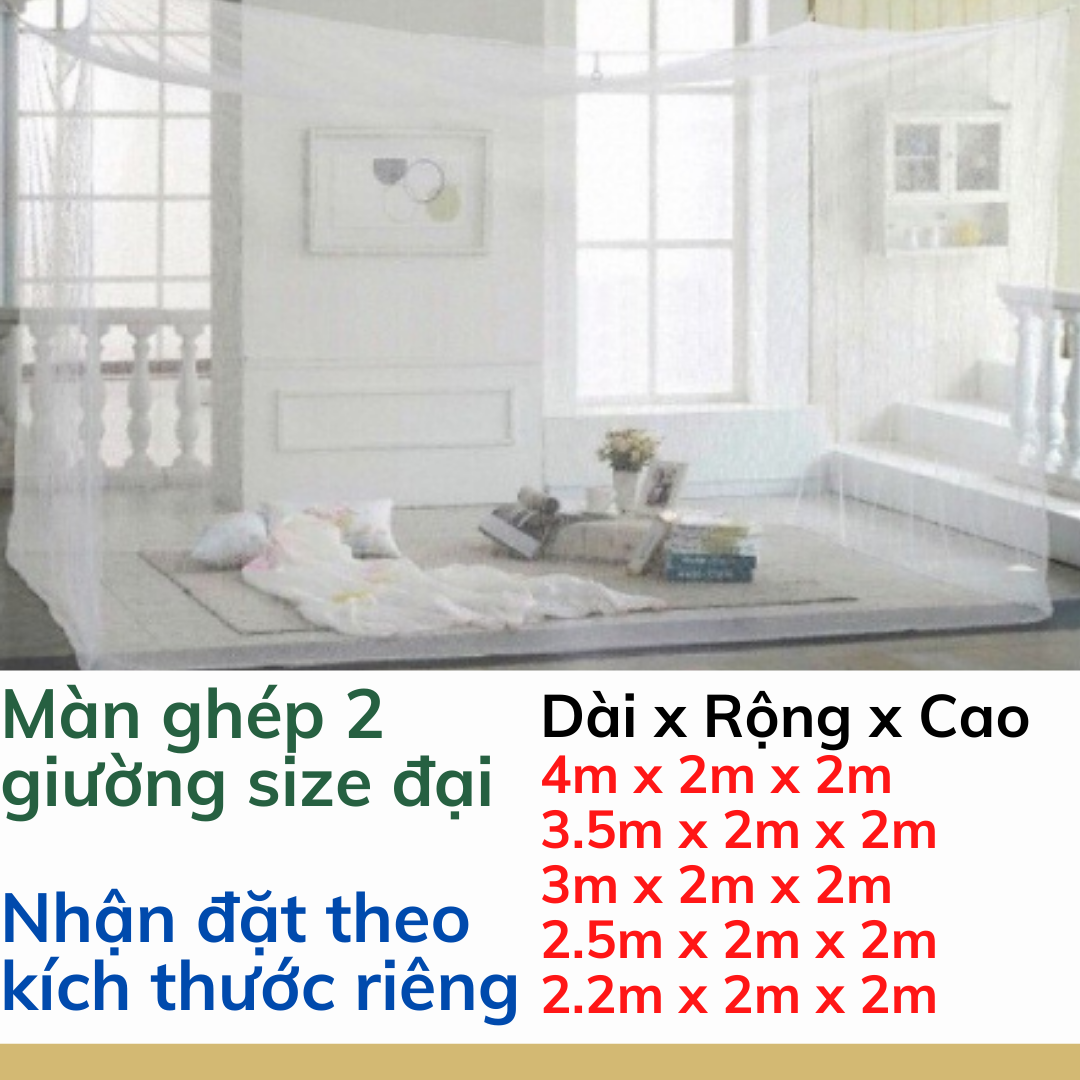 (M2) Màn tuyn dây hoa hồng Mùng màn ngủ có cửa chống muỗi hàng đẹp cao ...