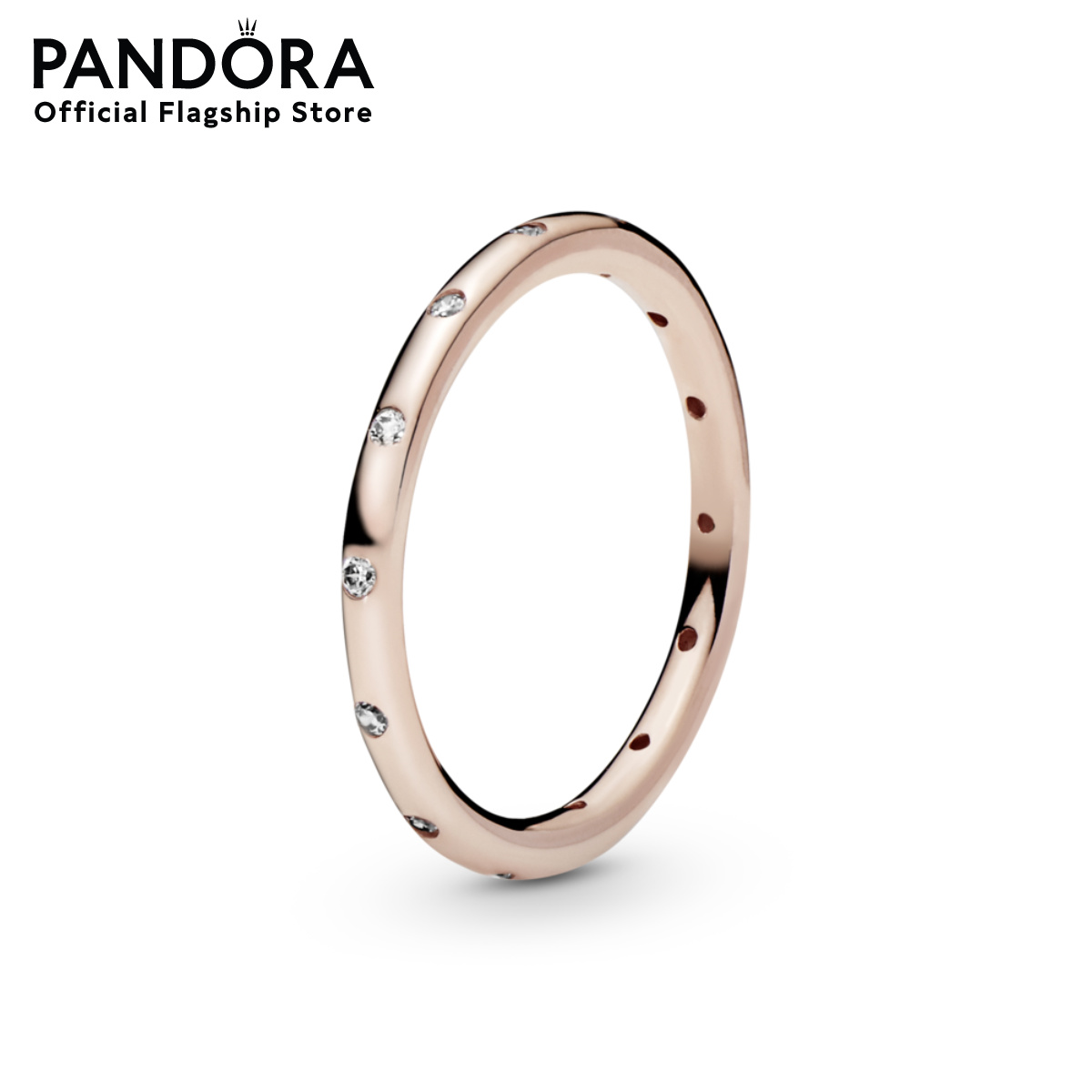 Pandora Rose ring with clear cubic zirconia แหวน แหวนเพชร แหวนสีโรส ...