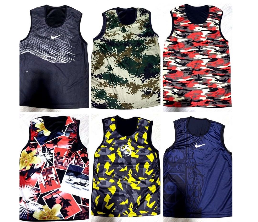 Adult Muscle Tee/Printed Sando for Men/ Black Sando with Print ...