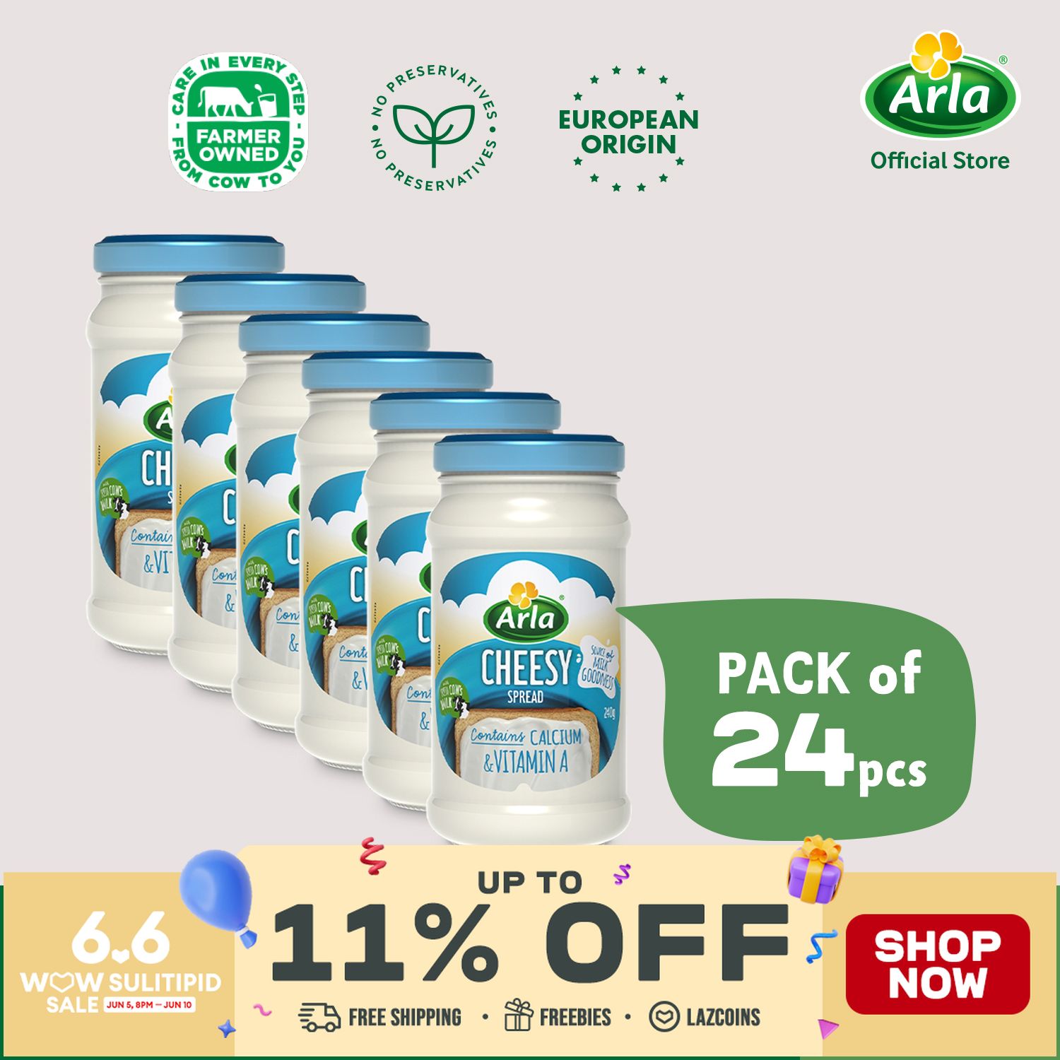 Arla Cheesy Spread 240g 24-Pack | Lazada PH