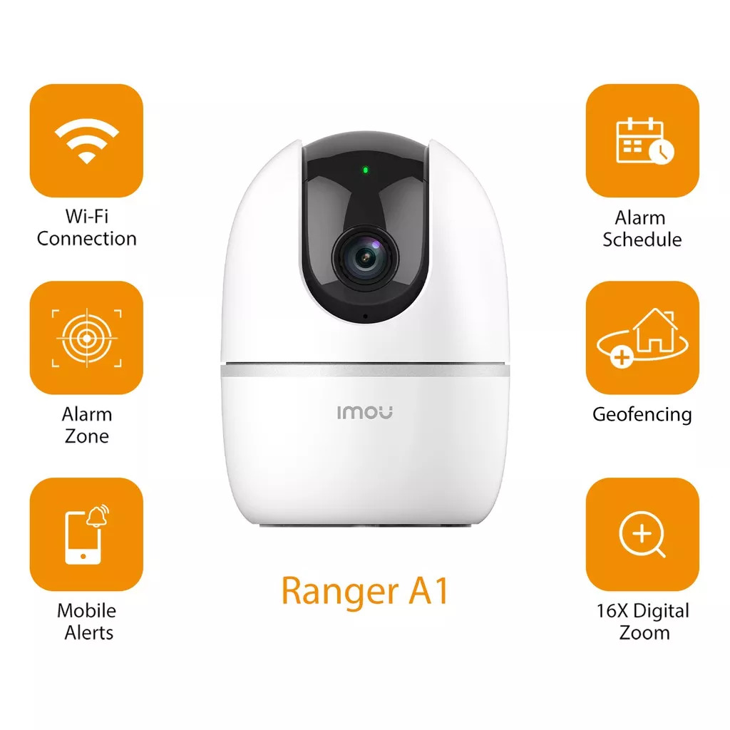 กล้องวงจรปิดไร้สาย imou Ranger A1 ความละเอียด2ล้านพิกเซล สื่อสารโต้ตอบ ...