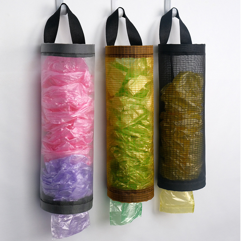 Trash Hanging Storage Plastic Bags Dispenser Garbage Wall Mounred ...