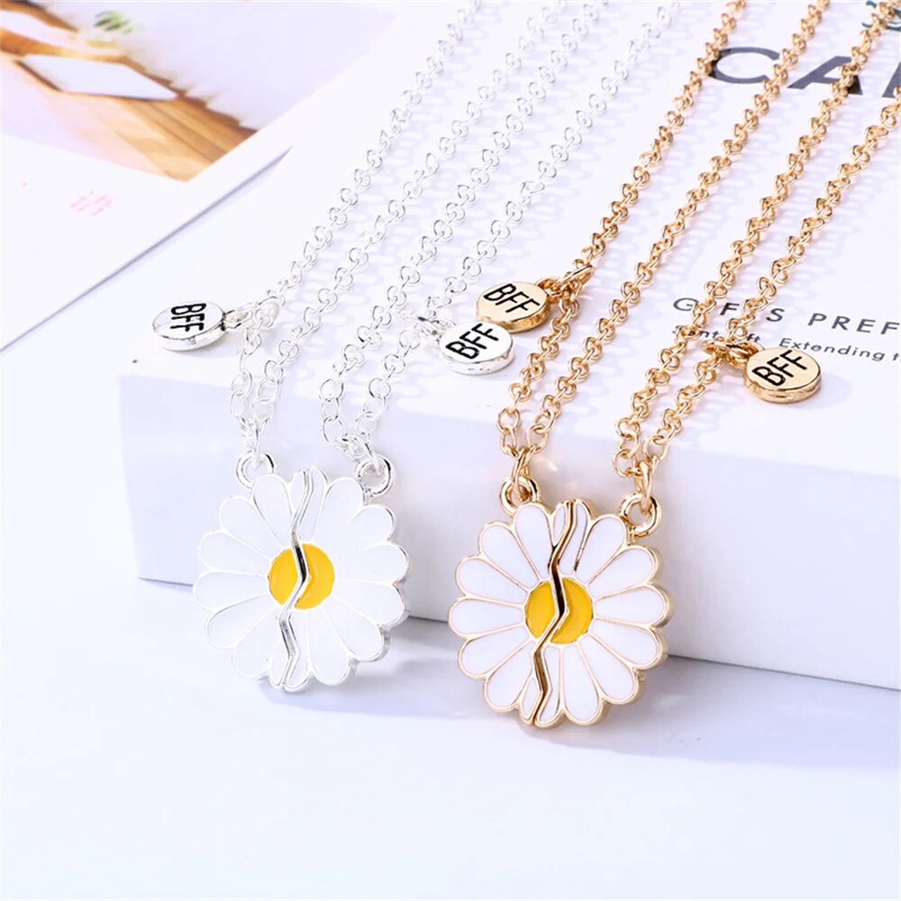 Trendy Simple Heart Necklace Sisters Pendant 2/3 Pcs BFF Letter ...