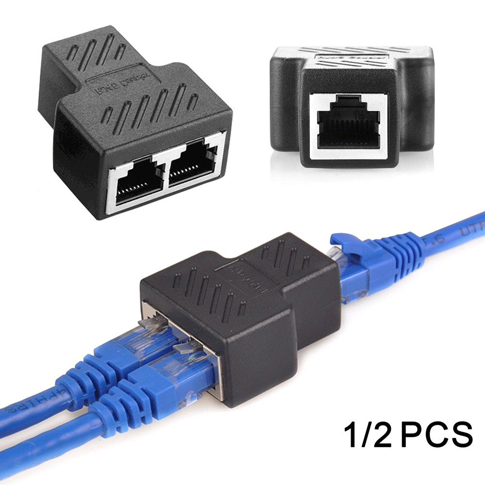 【VogueVenture】1 To 2 Ways RJ45 Ethernet LAN Network Splitter Double ...