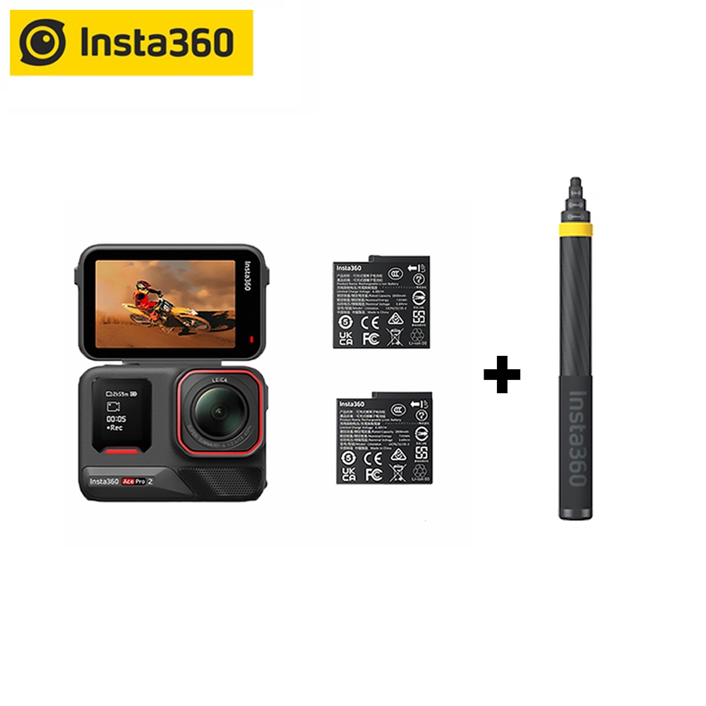 Insta360 Ace Pro 2 Bundle Insta360 Extended Edition Selfie Stick 36cm ...